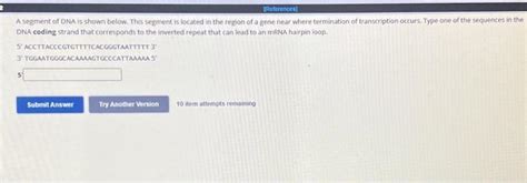Solved A Segment Of DNA Is Shown Below This Segment Is Chegg Com