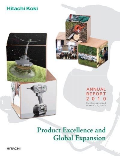 Product Excellence And Global Expansion Hitachi Koki Co Ltd