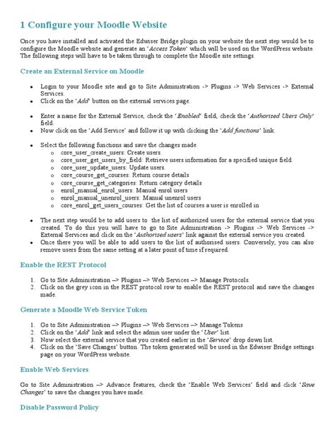 1 Configure Your Moodle Website Pdf Word Press Pay Pal
