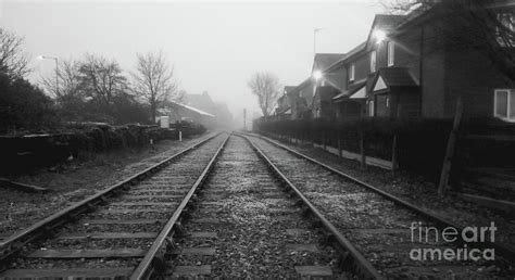 Down The Foggy Tracks Bandw Photograph By Gjs Photography Artist Fine