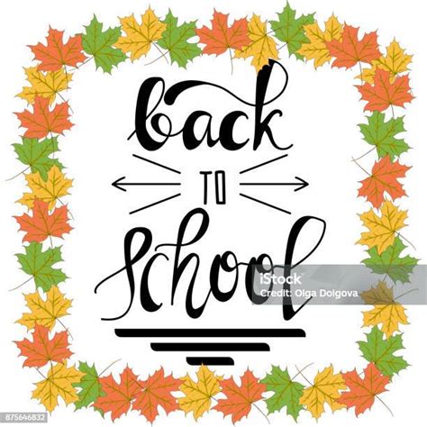 학교 서 예 돌아가기 엽서 카드 초대장 배너 서식 파일입니다 텍스트를 작성 하는 손 레터링입니다 붓글씨 배너 9월에 대한 스톡 벡터 아트 및 기타 이미지 Istock