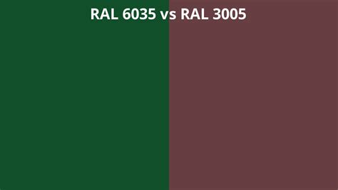 Ral 6035 Vs 3005 Ral Colour Chart Uk