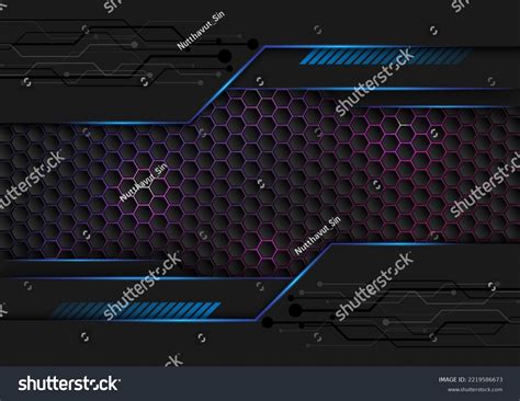 Abstract Hexagon Modern Mesh Futuristic Technology Stock Vector Royalty Free 2219586673