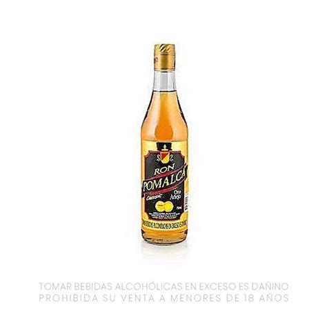 Ron Pomalca Oro Añejo Botella 750 Ml Tottus Perú