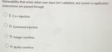 solved vulnerability that arises when user input isn t