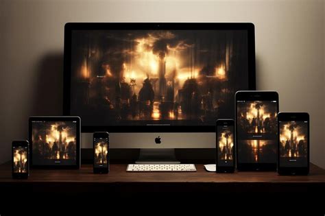 Website Responsive Design Development Premium Ai Generated Image