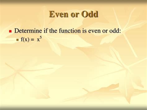 Ppt Odd And Even Functions Powerpoint Presentation Free Download