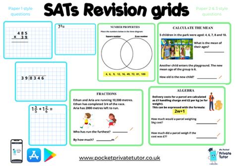 Year 6 Sats Revision Grid 4 Teaching Resources