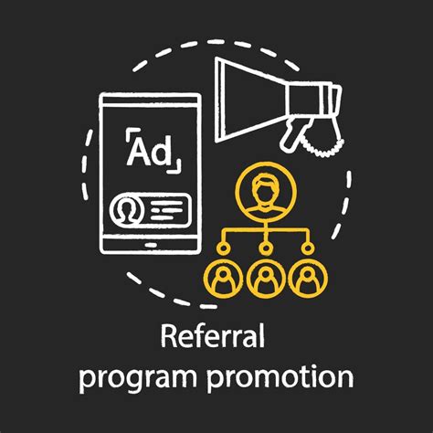 Referral Program Promotion Idea Thin Line Illustration Marketing Smm