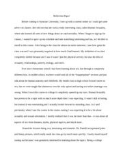 Human Sex Reflection Reflection Paper Before Coming To Syracuse University I Met Up With A