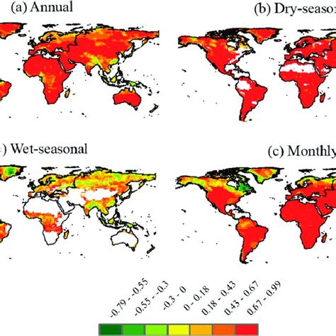Global Maps Of The Correlation Coefficients Between Ds And The Error In Download Scientific