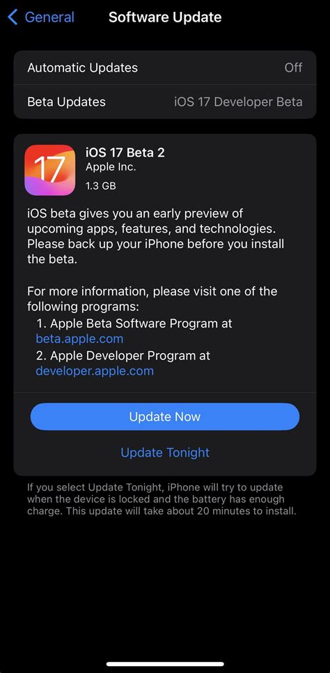 The Look Of The Update Screen On Ios 17 Has Been Updated Rios