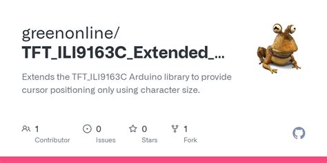 GitHub Greenonline TFT ILI C Extended Char Extends The TFT ILI C Arduino Library To
