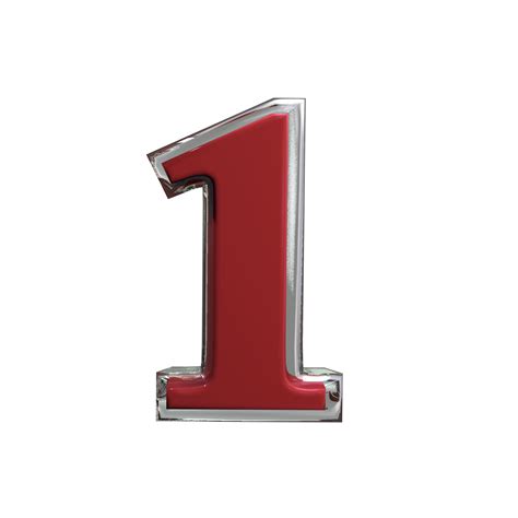 Numer 1 3d Rendere Mente Rosso Colore 11577332 Png