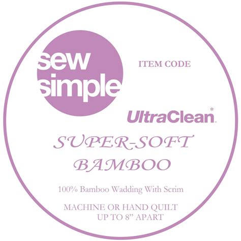 Sew Simple Supersoft 100 Bamboo Wadding 90 Wide Sew Much To Do