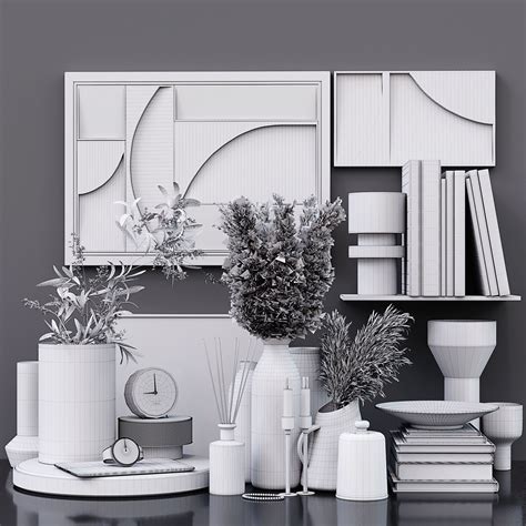 Decor Set 015 3d Model Cgtrader