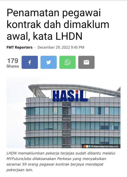 ISU PEGAWAI KONTRAK LHDN YANG DITAMATKAN KONTAK INI PANDANGAN AKU BILA AKU MENULIS