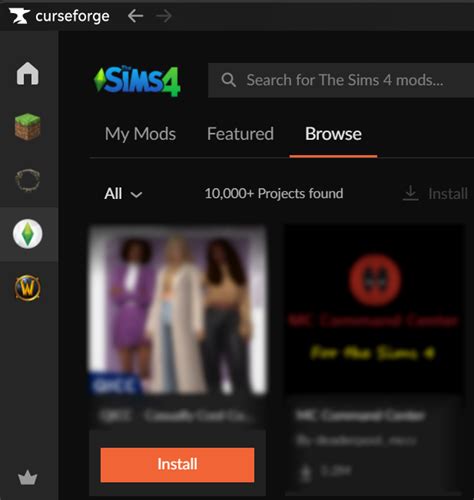 The Sims 4 Mods - Getting Started: CurseForge support