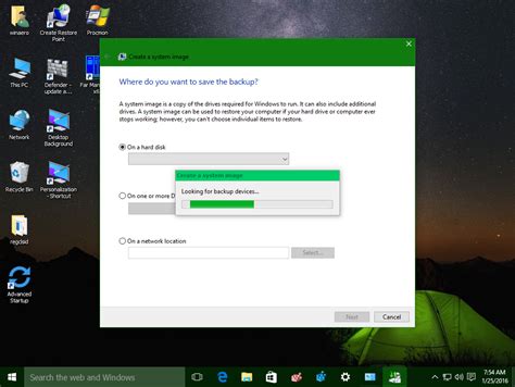Create A Shortcut To Backup And Restore Create System Image