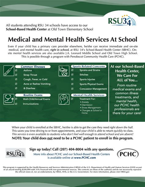 Pchc School Based Clinic Rsu 34