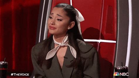 Sad Ariana Grande  By The Voice Find And Share On Giphy