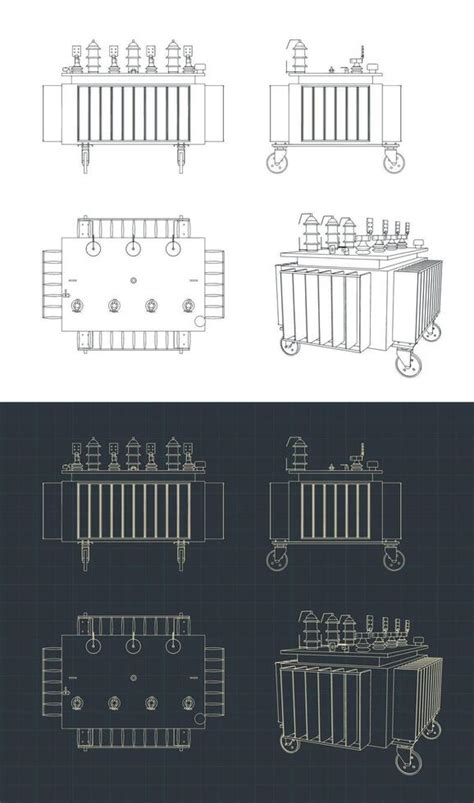 Power Transformer Blueprints 46331962 Vector Art At Vecteezy