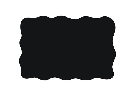 Doodle Wave Curve Edge Frame Hand Drawn Wavy Square Border Doodle Brush Drawn Rectangle Shape