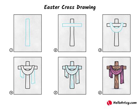 Easter Cross Drawing Helloartsy