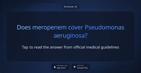 Does Meropenem Cover Pseudomonas Aeruginosa