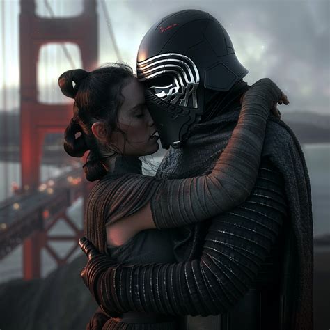 Kylo Ren X Rey At The Golden Gate Bridge 2 Rey Star Wars Star Wars