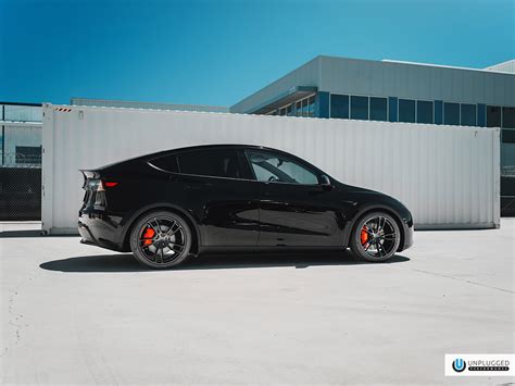 Midnight Black Tesla Model Y Up 02 Forged Wheels Unplugged Performance