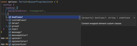 Quasar Plugin Config Property Is Typed Incorrectly · Issue 16046