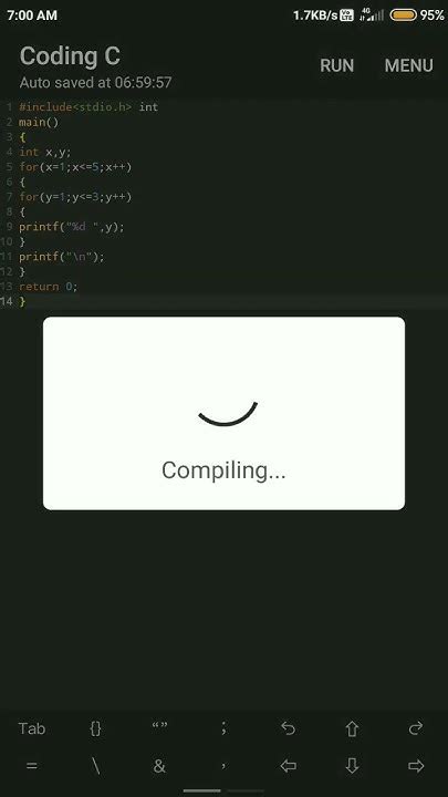 C Program By Using Nested Loop Coding Viralshorts Youtube