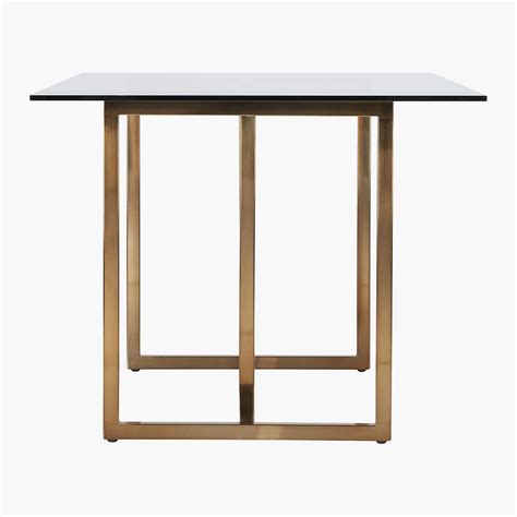 Cb2 Silverado Brass 72 Rectangular Dining Table Aptdeco
