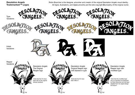 The Original Desolation Angels Visual Identity Created By Robin Brancher Metalheads Forever