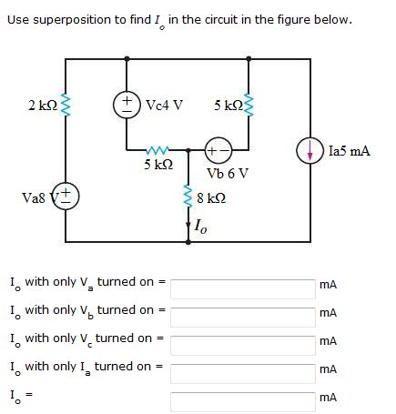 Solved Use Superposition To Find In The Circuit In The Chegg