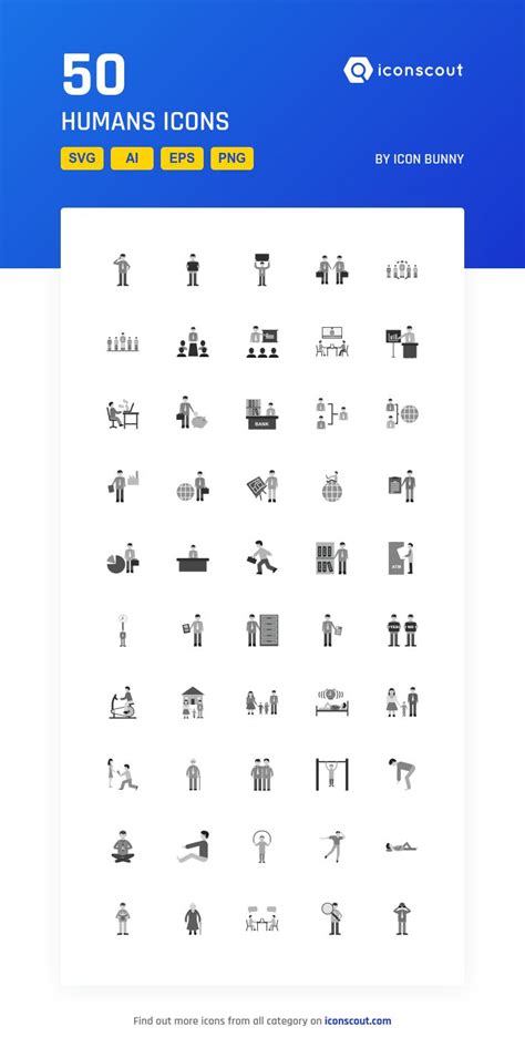 Humans Icon Pack 50 Free Download People Icons Iconscout Human