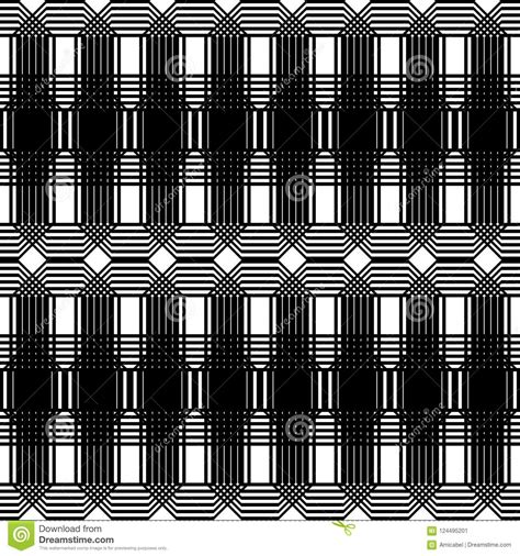 Design Seamless Monochrome Geometric Pattern Stock Vector