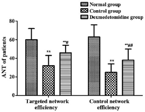 attention network test ant the targeted network efficiency and