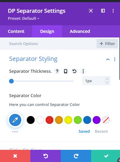 Separator Divi Extended Documentation