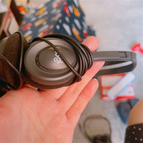 Logitech Logi Black Headset Headphone With Wire Plug Audio Headphones And Headsets On Carousell