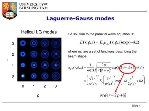 Ppt Higher Order Laguerre Gauss Mode Degeneracy In Realistic High Finesse Cavities Powerpoint