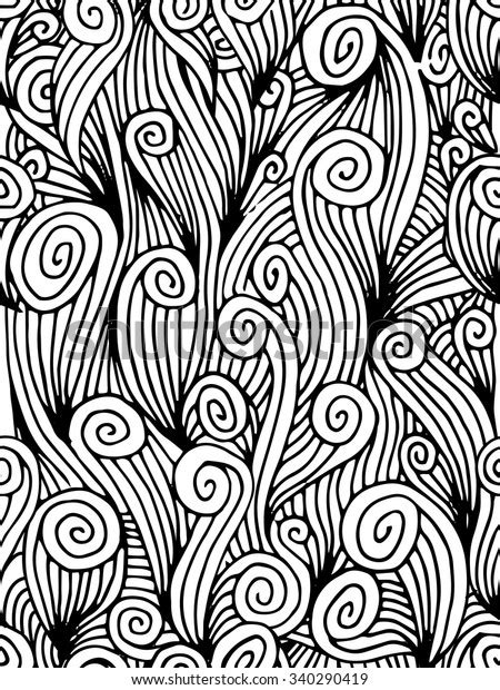 Seamless Abstract Pattern Curl Lines Vector Stock Vector Royalty Free Shutterstock