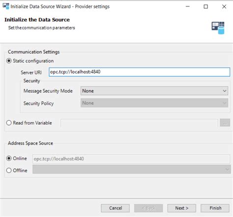 codesys as opc ua client using data source manager