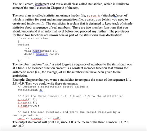 solved implementation of the file stats h is needed please