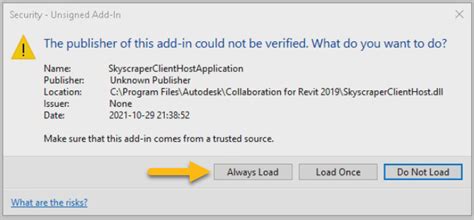 Solved Revit Unsigned Addins From Autodesk Autodesk Community