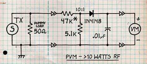 Simple RF Peak Voltage Detector Circuit By K4ICY