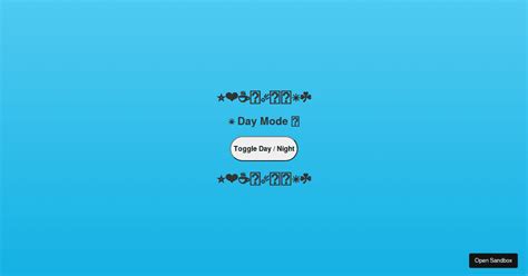 dark mode toggle day and night with use dark mode npm package codesandbox