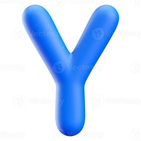 Blue 3d Bubble Font Letter Y Uppercase 47451281 Png