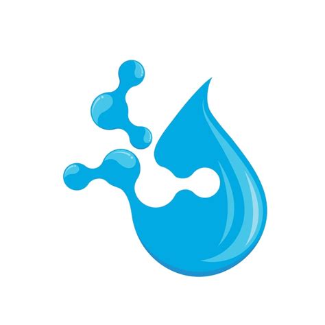 Premium Vector Waterdrop Molecule Technology Icon Vector Concept